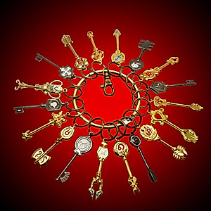 econoLED 25PCS Key Chain Celestial Spirit Gate Pendant Set Keychain for Children Kids Christmas Thanksgiving Day Birthday Gifts