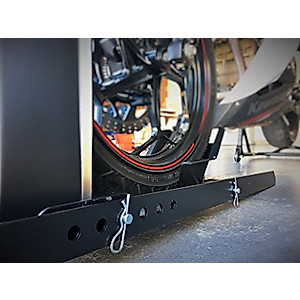 MaxxHaul 70271 Adjustable Motorcycle Wheel Chock Stand Heavy Duty 1800lb Weight Capacity