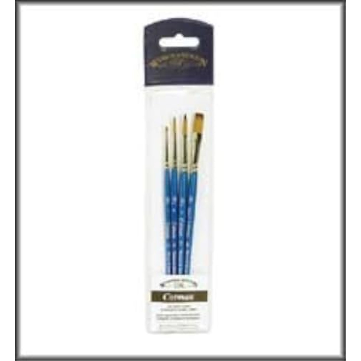 Winsor & Newton Cotman Short Handle Brushes, Set of 4, (Round 1, 4, & 6, One Stroke 3/8")