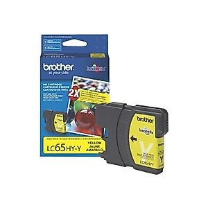 Brother LC65HYY High-Yield -Ink Cartridge, 750 Page-Yield, Yellow