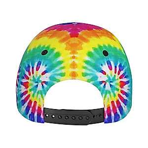 BCQJNB Tie Dye Rainbow Baseball Cap Snapback Hats Adjustable Trucker Hat for Men Women