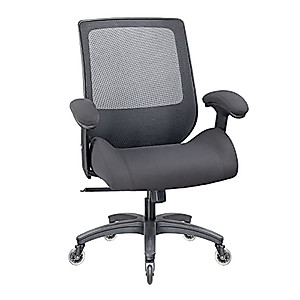 BOLISS Big and Tall Ergonomic Office Mesh Computer Executive Desk Chair with Wide Thick Seat,Lumbar Support and Tilt 400lbs-Black