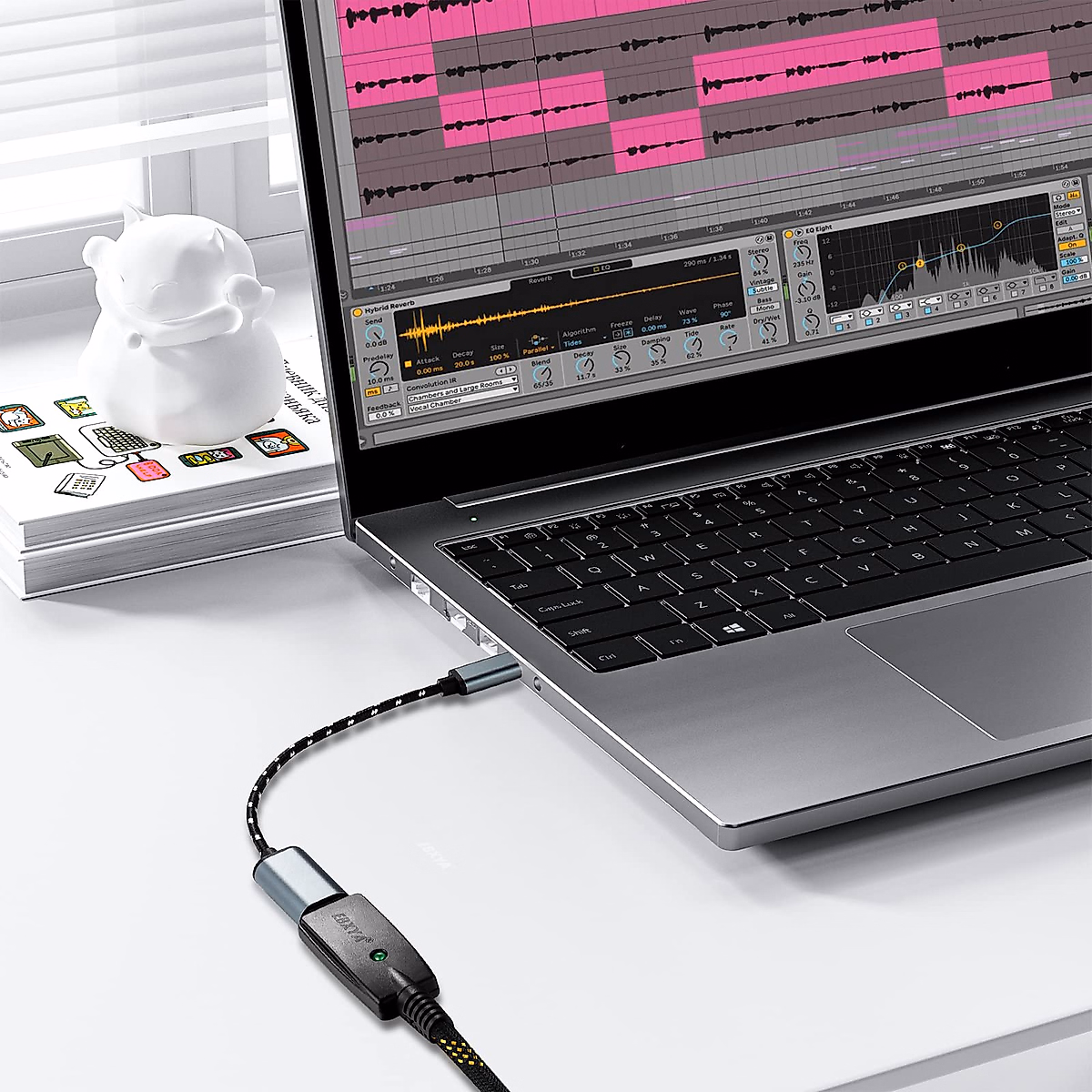 EBXYA USB Guitar Cable 10 Ft, Gold Plated 1/4 Inch Plug to USB Interface Cable Professional Guitar Bass to PC USB Recording Cord Adaptor 3M/10 Feet