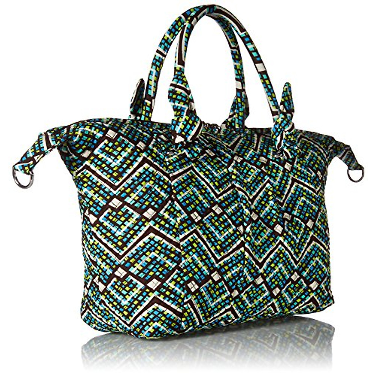 Vera Bradley Women's Cotton Hadley Satchel Purse, Rain Forest, One Size