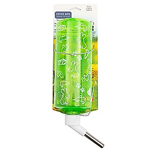 Lixit Critter Bright Water Bottles for Hamsters, Rabbits, Chinchillas, Ferrets, Guinea Pigs and Other Small Animals. (32 Ounce Pack of 1, Assorted)