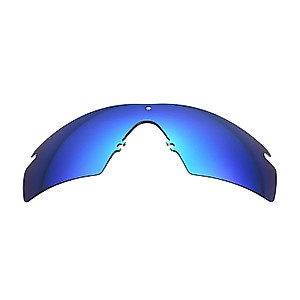 NicelyFit 4 Pairs Polarized Replacement Lenses for Oakley Si Ballistic M Frame 2.0 Sunglasses (Black Blue Red Titanium)