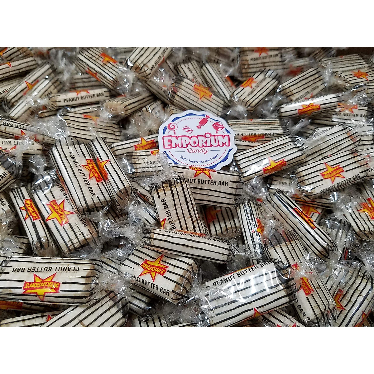 Peanut Butter Bars - Delicious Individually Wrapped 1.5 lbs Bulk Frosted Coated Candy