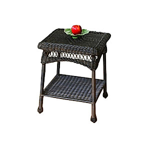 Tortuga Outdoor 3 Piece Portside Classic Rocking Chair with 1 side table, Dark Roast