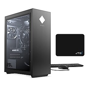 OMEN 25L Gaming Desktop Gamer Tower, GeForce RTX 2060 Graphics, 10th 8-Core i7-10700 up to 4.8 GHz (32GB DDR4 RAM | 1TB PCIe SSD | 1TB HDD) VR Ready RGB Lighting Windows 10 PRO W/JTD Mouse Pad