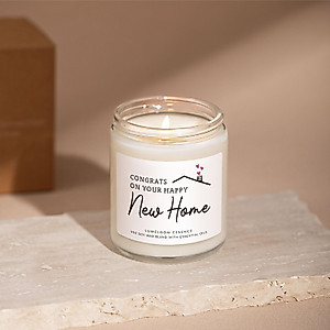LUMELOOM House Warming Gifts New Home, Housewarming Gifts - 9oz Aromatherapy Lavender Scented Soy Wax Candle, New Home Gift Ideas, Best Housewarming Gifts 2024 for Women, Friend, New Home Gift Candle