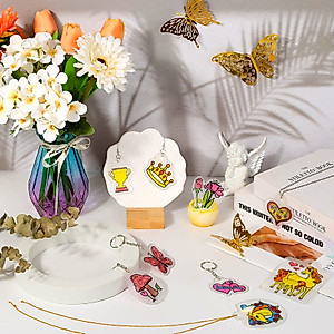 cridoz Shrinky Art Paper, 18Pcs Shrink Paper Sheets Shrink Plastic Film for Keychains and Creative Art Craft Marking