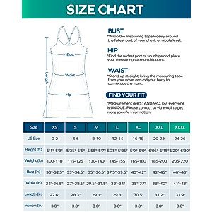 Ewedoos Tennis Dress Womens Athletic Dress Built in Shorts & Bra Adjustable Straps Workout Exercise Golf Summer Dress Black