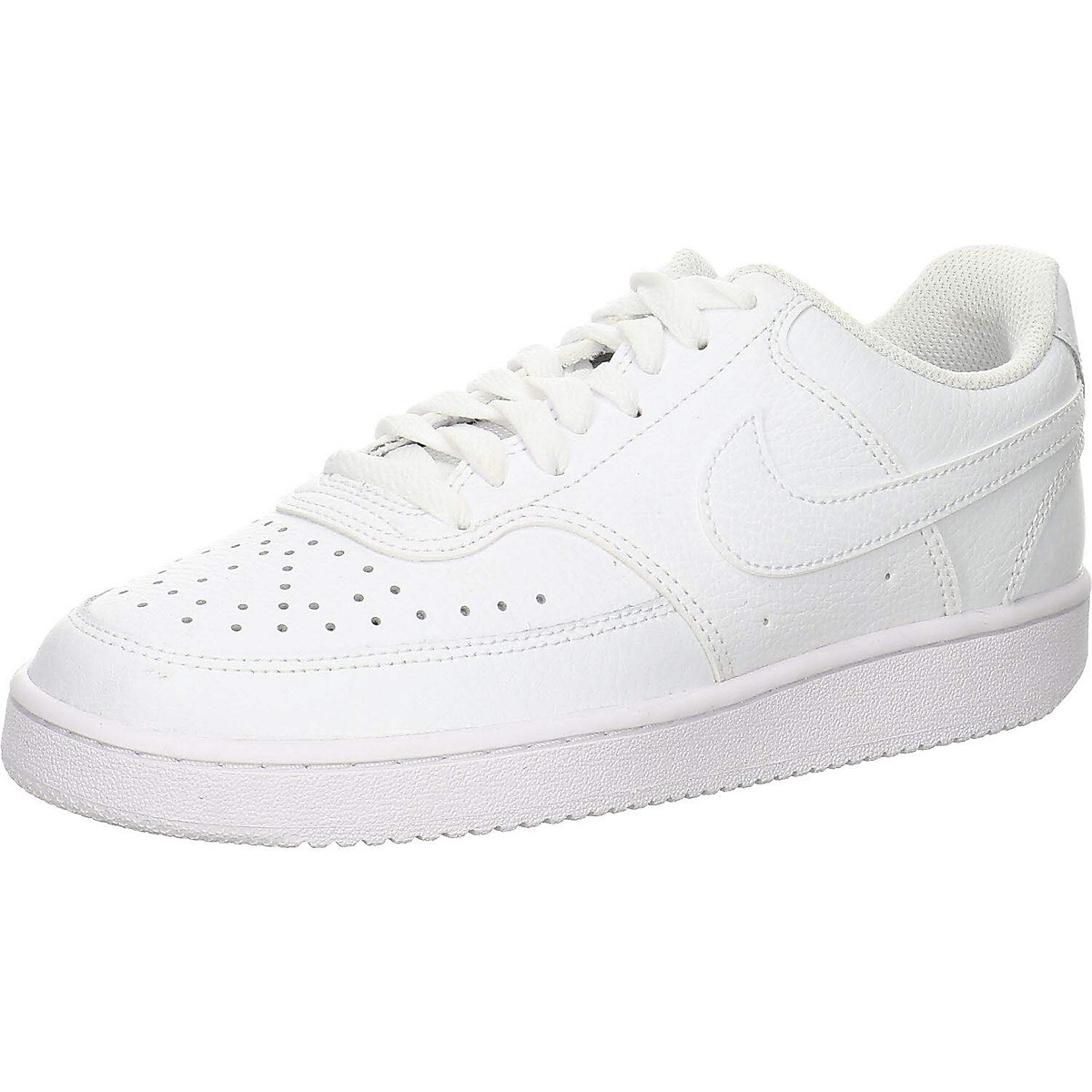 Nike Women's Court Vision Low Sneaker, White/White-White, 7.5 Regular US