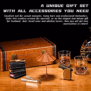 Cocktail Smoker Kit with Torch, Umbrella Whiskey Bourbon Smoker Kit with Wood Chips, Smoked Old Fashioned Drink Smoker Infuser Kit, Unique Gifts for Men Him Dad Husband Boyfriend (No Butane)