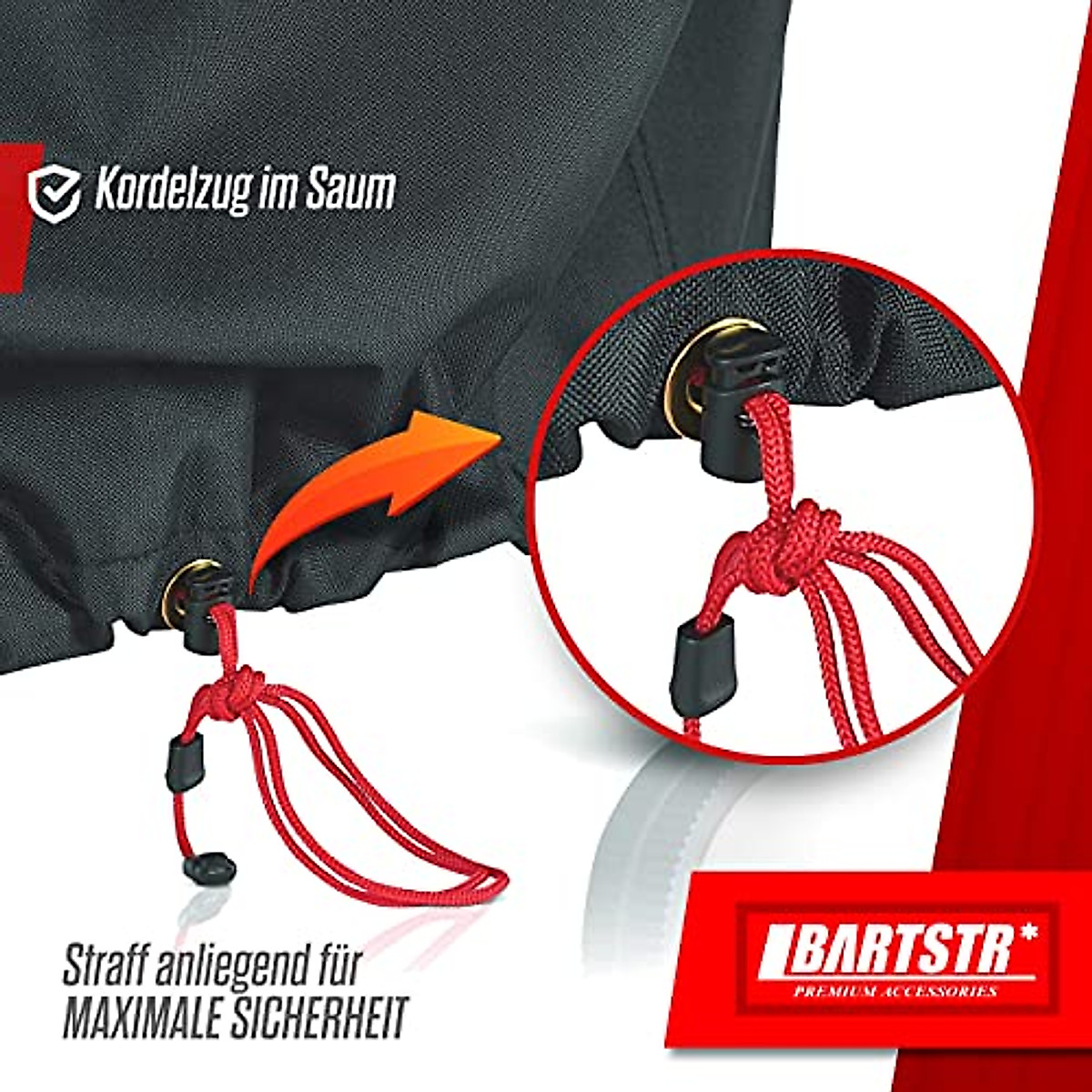 BARTSTR BBQ Grill Cover - 600D Heavy Duty, Weatherproof, UV-Protected Barbecue Grill Covers for Up to 45 Inch Diameter Kettle Grills w/Storage Bag - Outdoor Gas Grill Accessories