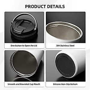 WANGXUEE Airplane Art Print 500ml Stainless Steel Travel Tumbler Double Wall Vacuum Insulated Coffee Mug