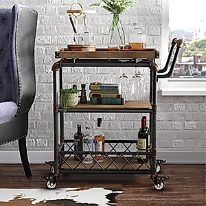 HOLKIE Caster Wheels 3 inch Total Locking Stem Casters, 3/8" -16 x 1" (Stem Diameter 3/8", Stem Length 1") Threaded Stem Casters Swivel Casters Set of 4 Heavy Duty Castors Black