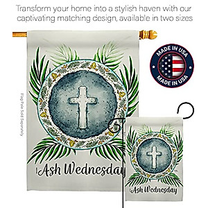 Breeze Decor Holy Ash Wednesday Garden Flag Religious Faith Hope Grace Peace Dove Christian Religion Easter House Decoration Banner Small Yard Gift Double-Sided, Made in USA