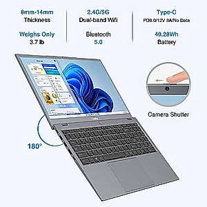 Coolby 15.6inch Windows 11 Laptop, 16GB RAM/1TB NVMe SSD, 1920x1080 IPS Display, Intel N95 Quad Core Laptop Computer, Support 2.4G/5G Hz WiFi, BT, RJ45, Type-c PD 3.0 Charging