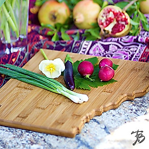 Totally Bamboo Arkansas State Shaped Cutting Board, Natural Bamboo