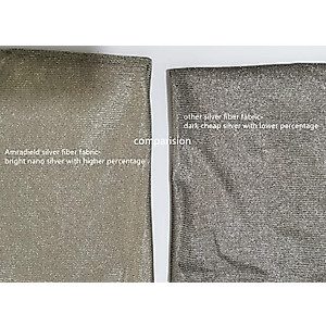 Amradield Nano Silver Fiber Microwave RF Singal Shielding Anti Radiation Conductive Stretch Fabric 20"x59" Safe to Body