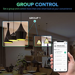 3Stone 4Pcs Smart Light Bulbs 1600 Lumens WiFi LED Color Changing A21 Bulb 100W Equivalent Dimmable 2700K-6500K RGBCW, Tunable White Works with Alexa, Google Home 2.4Ghz Only, No Hub Required (4)