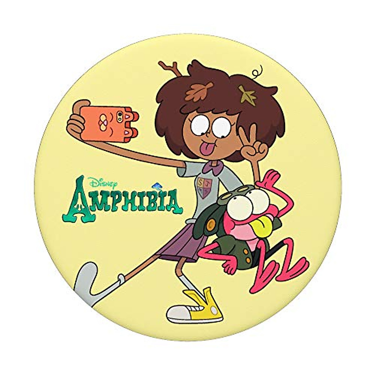 Disney Channel Amphibia Anne and Sprig PopSockets PopGrip: Swappable Grip for Phones & Tablets