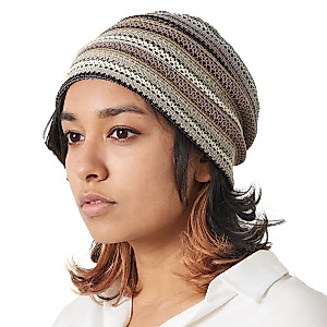 CHARM Men Summer Beanie Knit - Women Hipster Slouchy Hat Boho Street Crochet Fashion Cap Beige