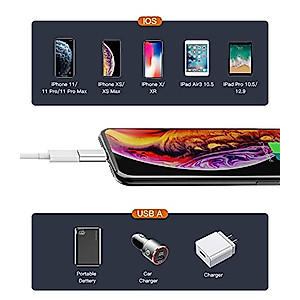 Micro USB to Lightning Adapter（3 Pack）Fast Charging Data Transmission Converter Micro USB Female Cable to Lightning Male Connector Compatible for Apple Iphone 13 12 11 Pro Max Mini Xr Xs X 8 7 6 Ipad