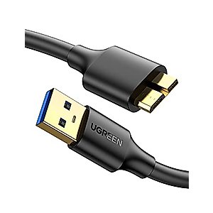 UGREEN Micro USB 3.0 Cable USB 3.0 Type A Male to Micro B Cord Compatible with Samsung Galaxy S5 Note 3 Camera Hard Drive and More 1.5ft