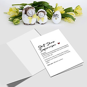 Nchigedy Funny Thank You Card for Supervisor, Hilarious Supervisor Leaving Card, Rude Birthday Card for Superior Boss