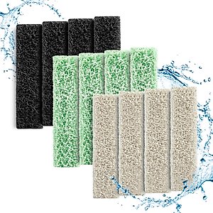 HiTauing 12 Count Mixed Pack Filter Pads for aqueon QuietFlow 10 LED PRO Aquarium Fish Tank Power Filter, 4 Ammonia & 4 Carbon & 4 Phosphate Reducer for QuietFlow LED PRO Model 10