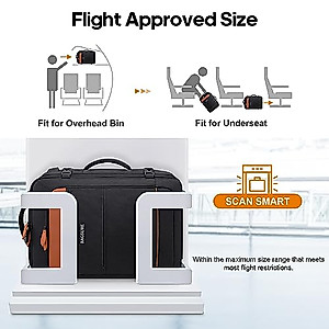 Bagsure Travel Backpack, 42L Carry on Backpack, Flight Approved Expandable Travel Backpack for Men&Women, Carry on Backpack, Luggage Daypack with Packing Cubes and Shoe Pocket, Large Travel Bags