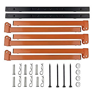 Homydom Wood Organizer and Lumber Storage Metal Rack with 3-Level Wall Mount, 2 Pack