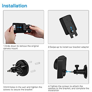 Koroao Mount Compatible with SimpliSafe Camera, 360 Degree Adjustable Wall Mount for SimpliSafe Security Camera (2-Pack)