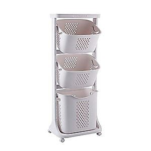 Bretoes Laundry Basket Bathroom Multi-layer Clothes Storage Basket Household Bathroom Simple Storage Shelf Kitchen Shelf Fruit Stand