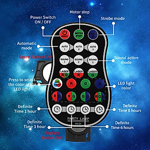 POCOCO DJ Disco Stage Party Lights - Battery Powered Laser Light - Sound Activated Strobe Projector for Christmas Halloween Decorations Karaoke Pub KTV Bar Dance Gift Birthday Wedding