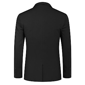 COOFANDY Men's Sportcoat Slim Fit Notched Lapel Causal Party Blazer Jacket Black