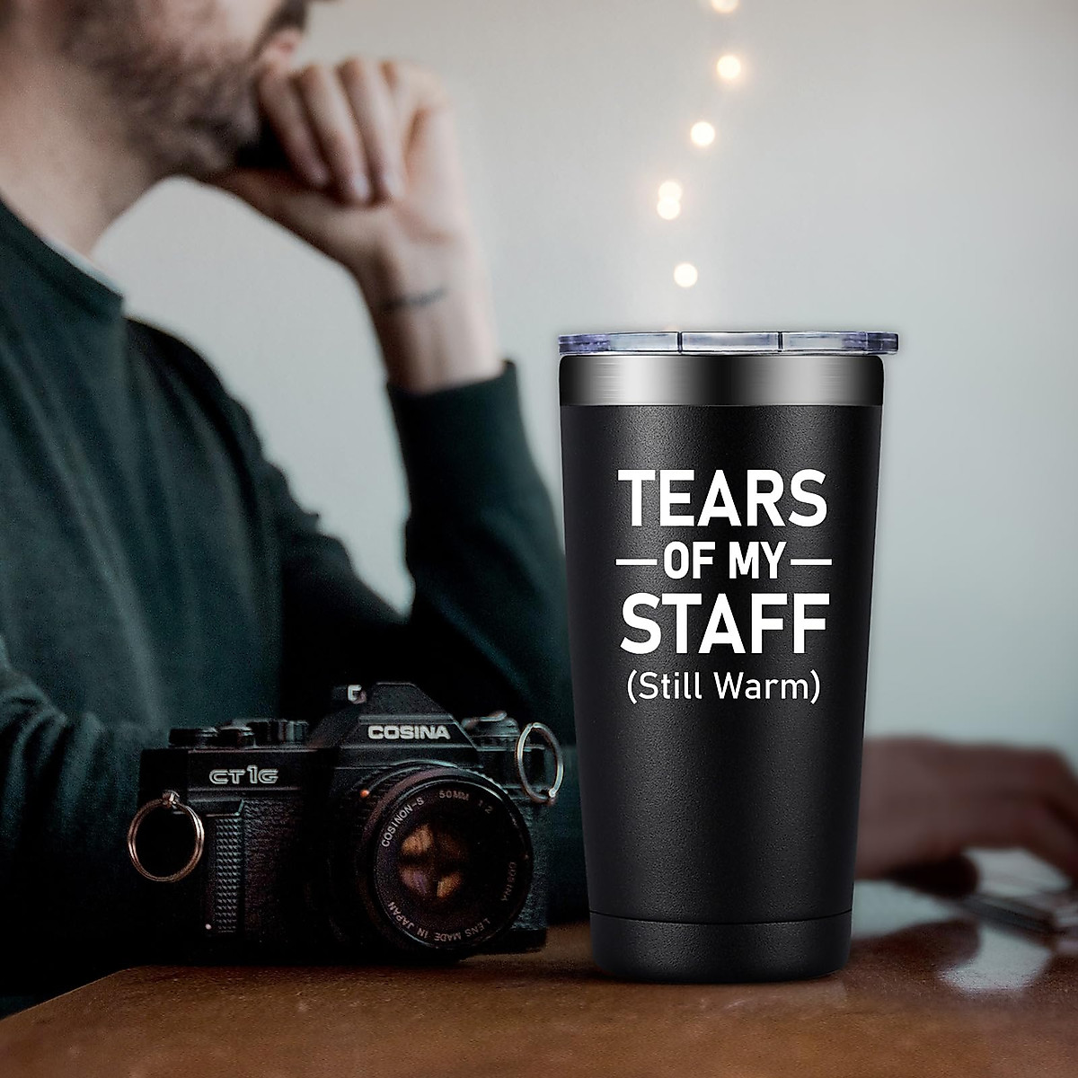 DOEARTE Christmas Gifts for Boss - Tears of My Staff - Boss Gifts for Men - Appreciation, Retirement Gifts for Boss, Employees, Leader - 20oz Boss Tumbler