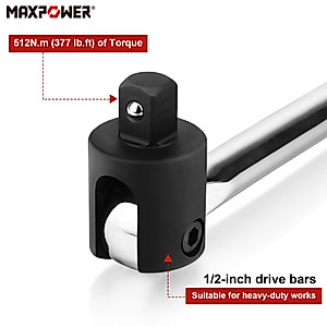MAXPOWER 30-inch Breaker Bar 1/2 drive with Flex Handle