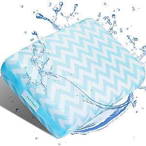 Joe & JoseRin Hot Tub Booster Seat, 3D Air Mesh Bathtub Seat Cushion with 6 Weighted Sections, Adults Submersible Spa Pillow, Washable and Quick Dry Bath Accessories for Indoor & Outdoor Hottub