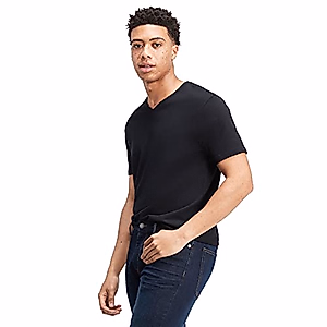 GAP Mens Everyday Short Sleeve V-Neck T-Shirt T Shirt, True Black V2, XX-Large US