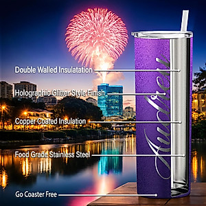 Personalized Skinny 20 oz with Lid Galaxy Customized Laser Engraved Cup Gift Stainless Steel Vacuum Insulated Mug