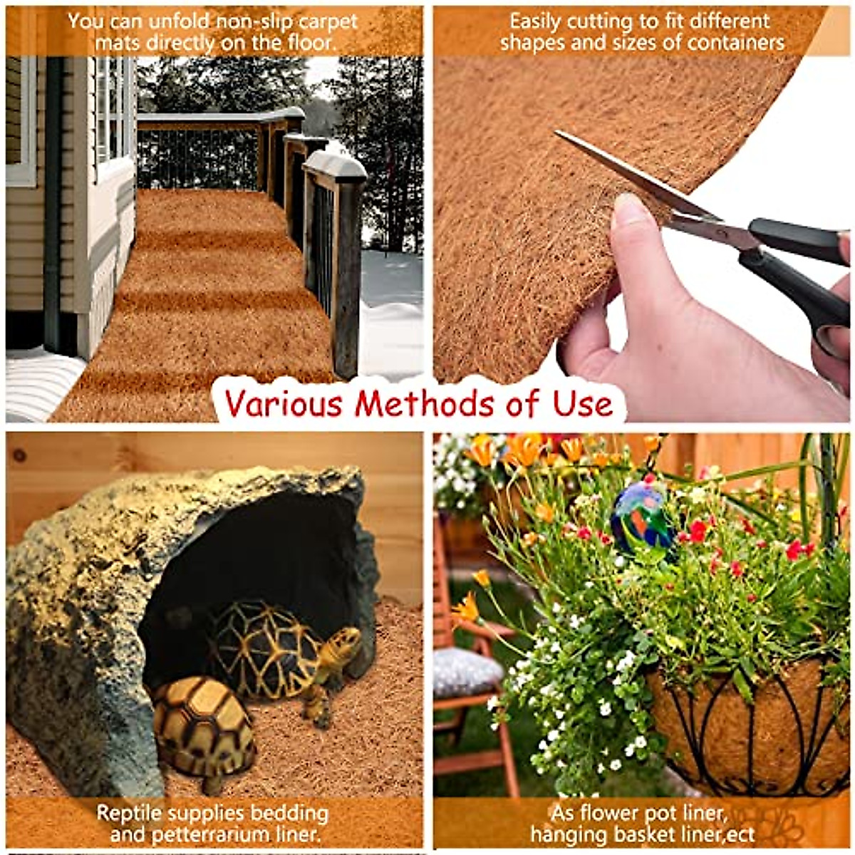 Riare 4 Pack 16 × 80 Inch No-Slip Ice and Snow Carpet Mats- Waterproof ...