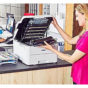 Brother HL-L3270CD Compact Wireless Digital Color Laser Printer with NFC for Home Office - Single-Function: Print Only - 2.7" Touchscreen, Auto Duplex Print, 25 ppm, 250 Sheet, CBMOUN Printer Cable