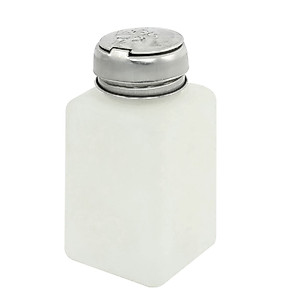 uxcell Lab Industry Liquid Alcohol Liquid Press Bottle Container W Pump Cap 200ml White