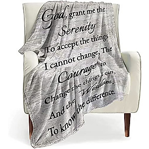 BOOPBEEP Healing Throw Blanket with Inspirational Thoughts and Prayers- Religious Soft Throw Blanket Inspirational Blankets and Throws 50x60 Inch Throw Blankets Perfect Caring Gift for Men & Women