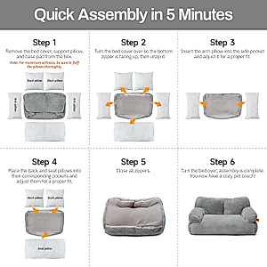 MEWOOFUN Pet Couch Bed, Washable Cat Beds for Medium Small Dogs & Cats up to 25 lbs, Dog Beds with Non-Slip Bottom, Fluffy Cat Couch, 26×19×13 Inch (Green)