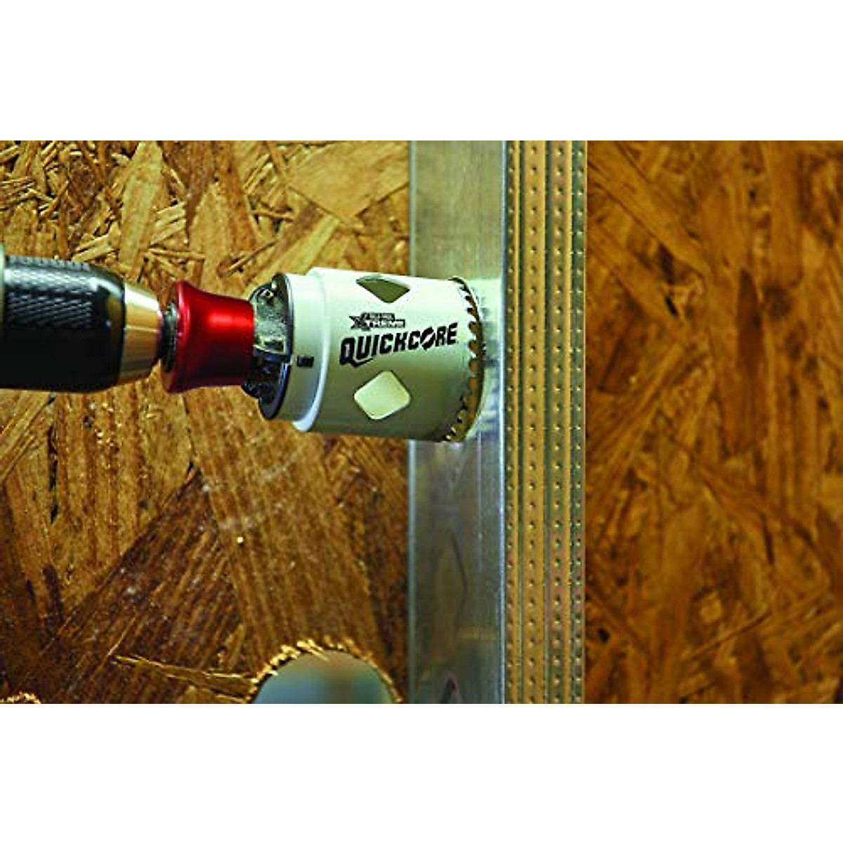 Disston QuickCore 7 pc Set - 1 Each: 1", 1-1/4", 1-1/2", 1-3/4", 2", and 2-1/2" Hole saws, Arbor with a Pilot Drill bit, Hex Key