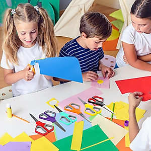 8" Multipurpose Scissors Bulk 18-Pack, Right/Left Handed Comfort-Grip Handles Ultra Sharp Blade Shears Sturdy Sharp Scissors for Office Home School Sewing Fabric Craft Supplies…